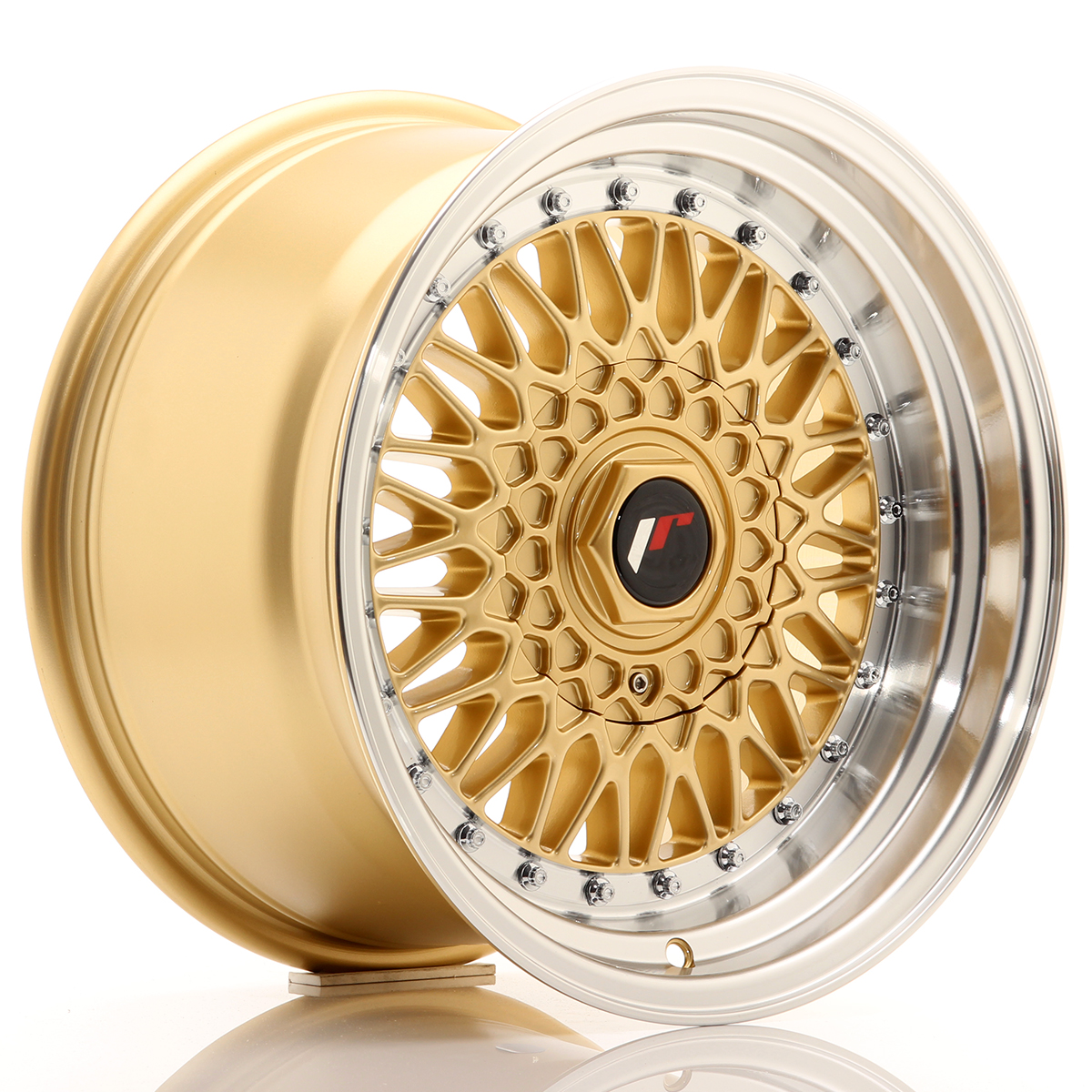 JR Wheels JR9 16x9 ET20 4x100/108 Gold w/Machined Lip - JR