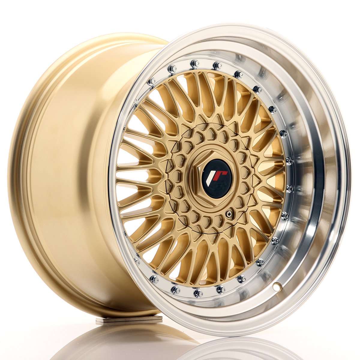 JR Wheels JR9 17x10 ET20 5x112/120 Gold w/Machined Lip - JR
