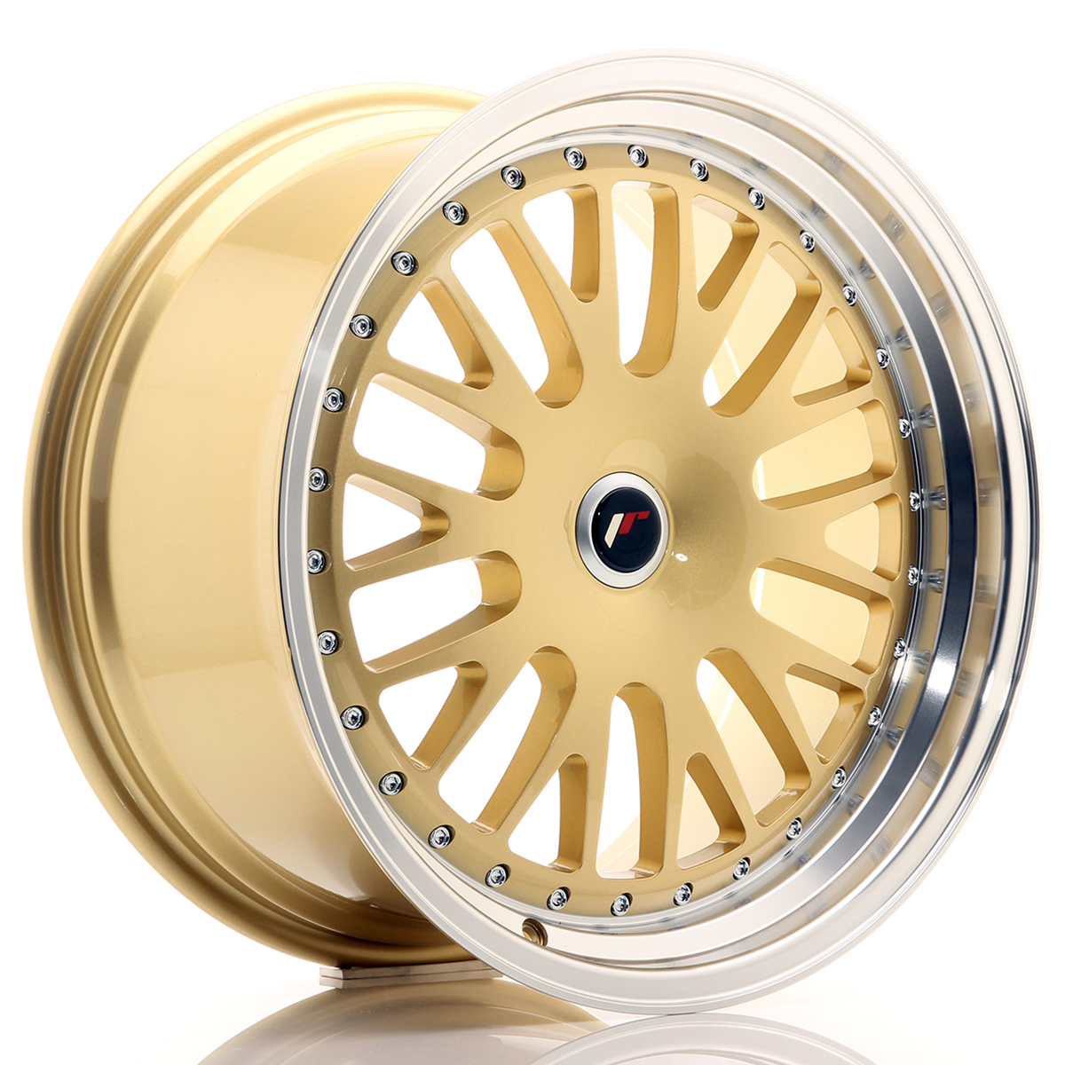 JR Wheels JR10 19x9,5 ET20-35 Blank Gold w/Machined Lip - JR