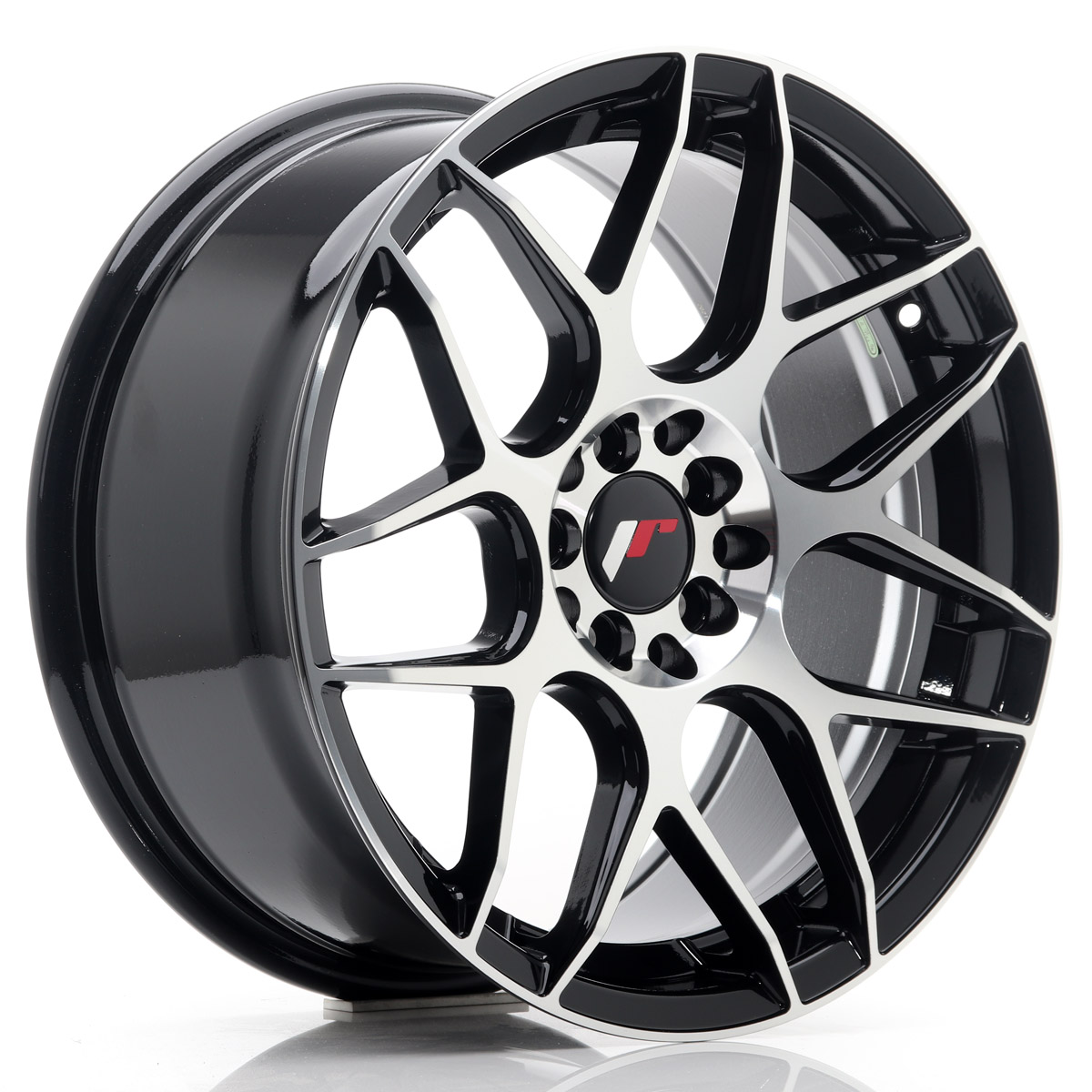 JR Wheels JR18 17x8 ET35 5x100/114 Black Machined Face - JR